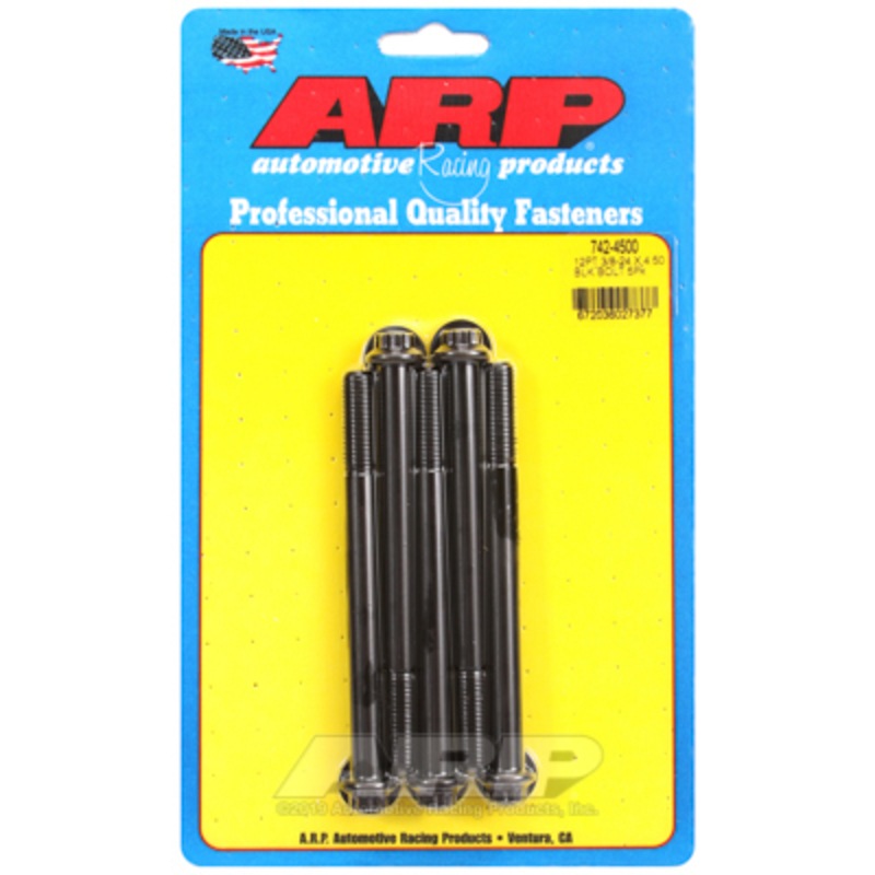 Buy ARP 5-Pack Bolt Kit 12-Point Head Black 3/8" UNF x 4.500" UHL 3/8 ...