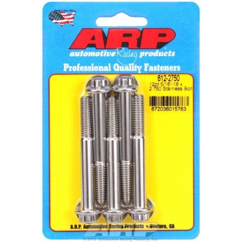 Buy ARP 5-Pack Bolt Kit 12-Point Head S/S 5/16" UNC x 2.750" UHL 3/8 ...