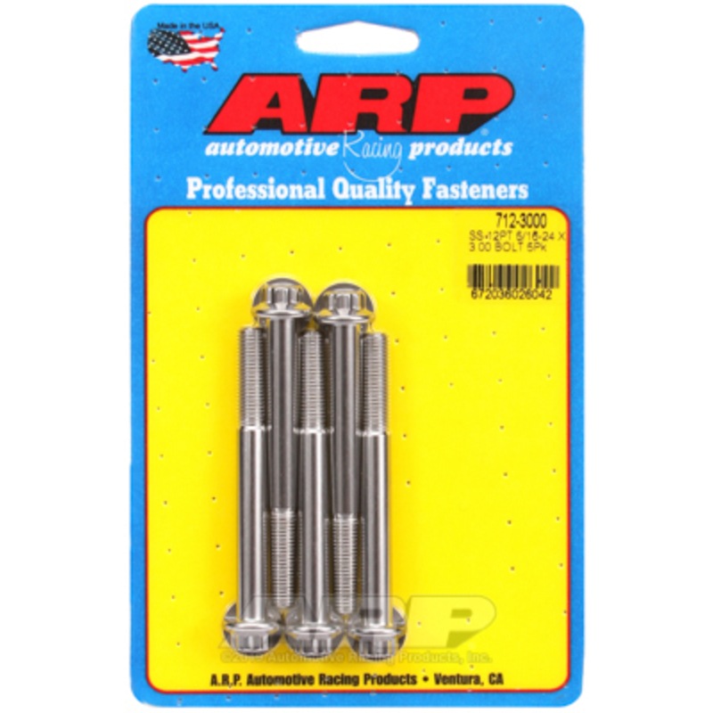 Buy ARP 5-Pack Bolt Kit 12-Point Head S/S 5/16" UNF x 3.000" UHL 3/8 ...