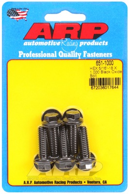 Buy ARP 5-Pack Bolt Kit Hex Head Black Oxide 5/16" UNC x 1.000" UHL 3/8 ...