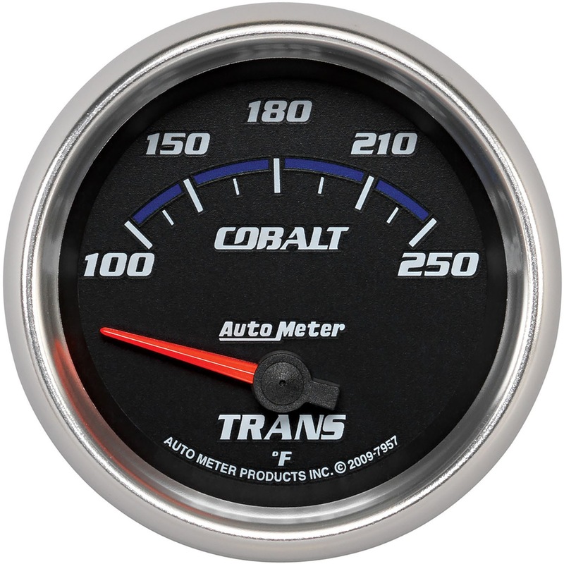 Buy Auto Meter Gauge Cobalt Transmission Temperature 2 5/8 in. 100-250 ...