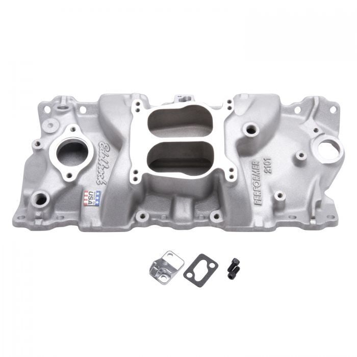 Buy Edelbrock Intake Manifold Performer Dual Plane Aluminium Natural ...