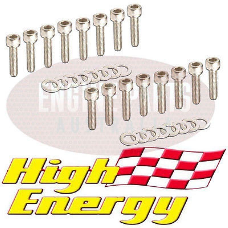 Buy High Energy Stainless Steel Rocker Valve Cover Bolts X 16 for Ford ...