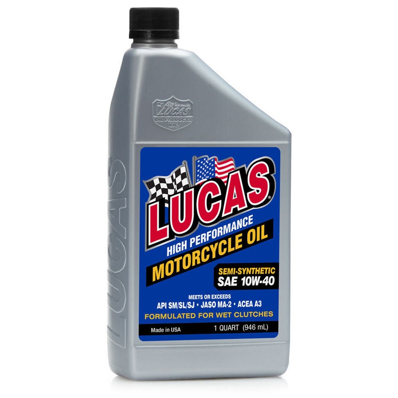 Buy LUCAS Semi-Synthetic SAE 10W-40 Motorcycle Oil 946mL - MyDeal
