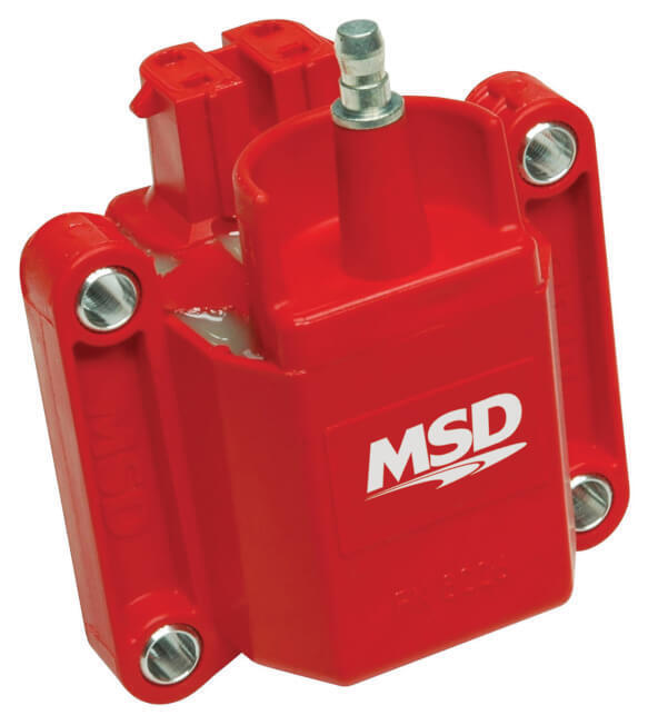 Buy MSD Ignition Coil Dual Connector Red GM Dual Connector Coil MSD ...
