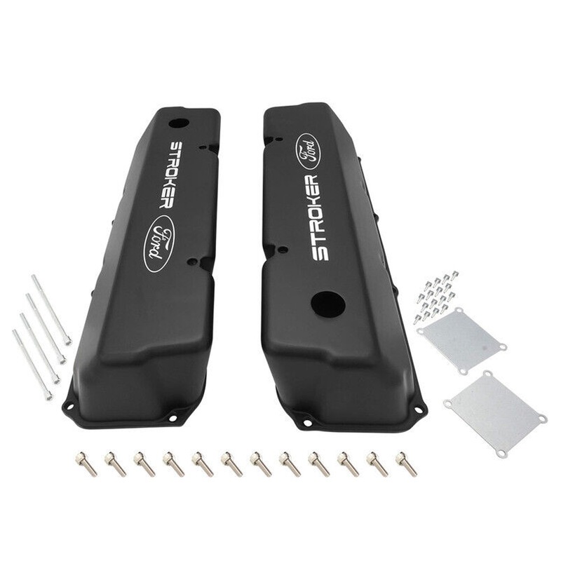 Buy Proflow Rocker Valve Covers Tall Black Ford Cleveland V8 302 351 ...