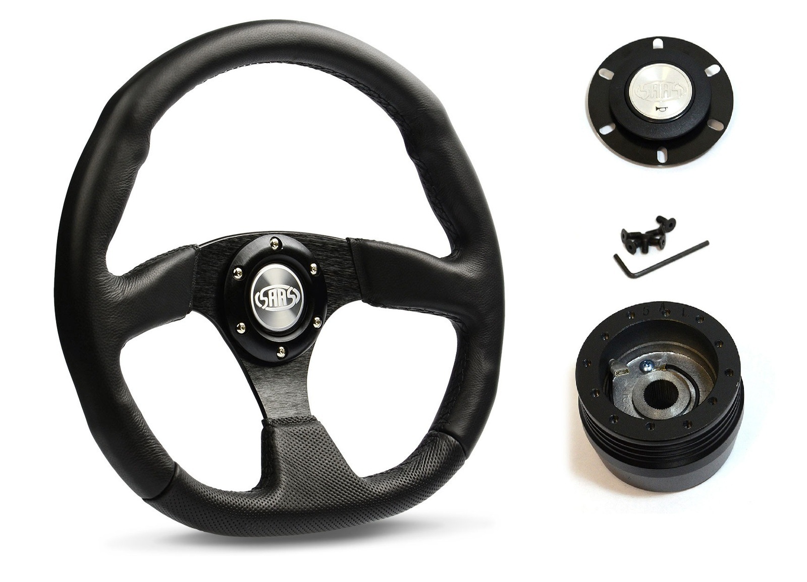 Buy SAAS Steering Wheel D1-SWB-F & billet boss for Ford Falcon BA BF ...
