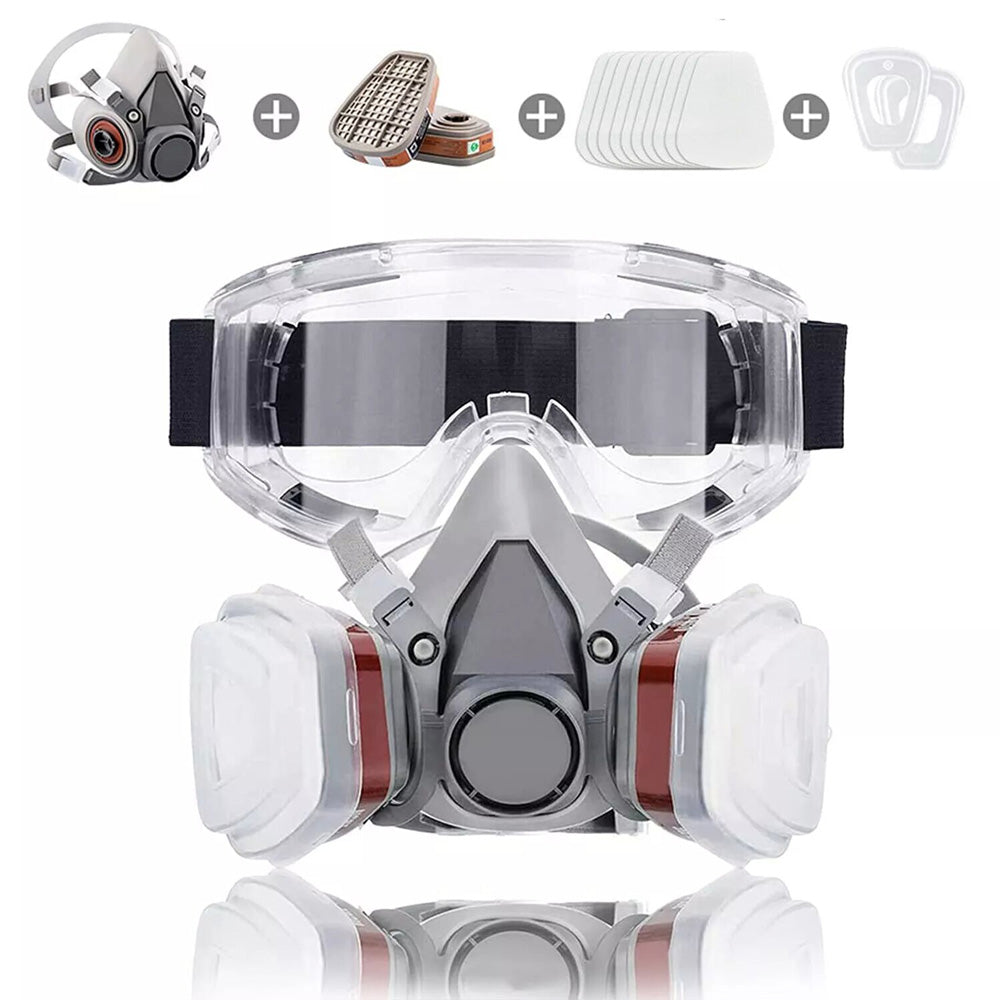 Buy 15 in 1 Gas Mask Full Face Respirator Paint Spray Chemical ...