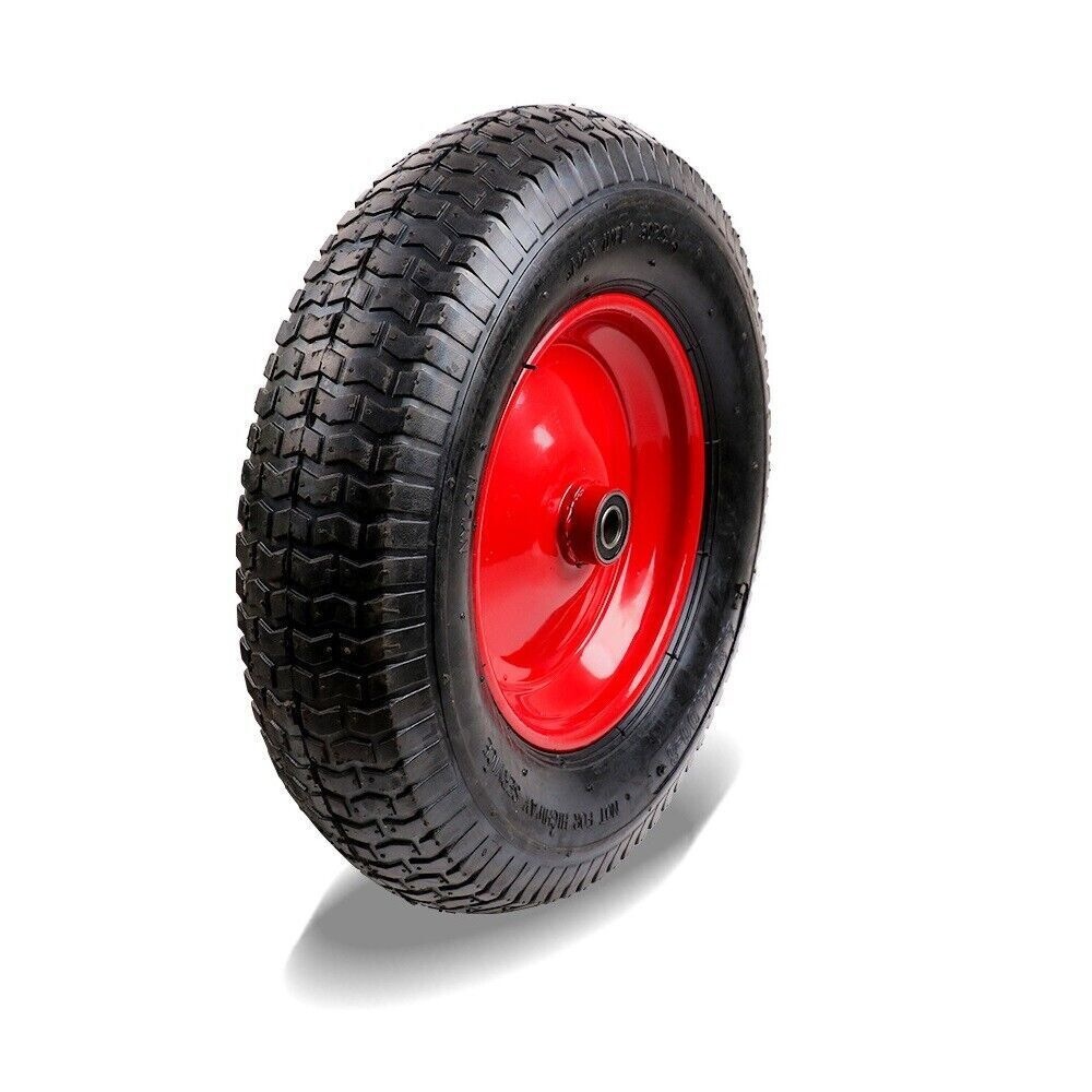 Buy 16" Wheelbarrow Trolley Wheel 4.80 4.00-8 Pneumatic Tyre 25.4mm ...
