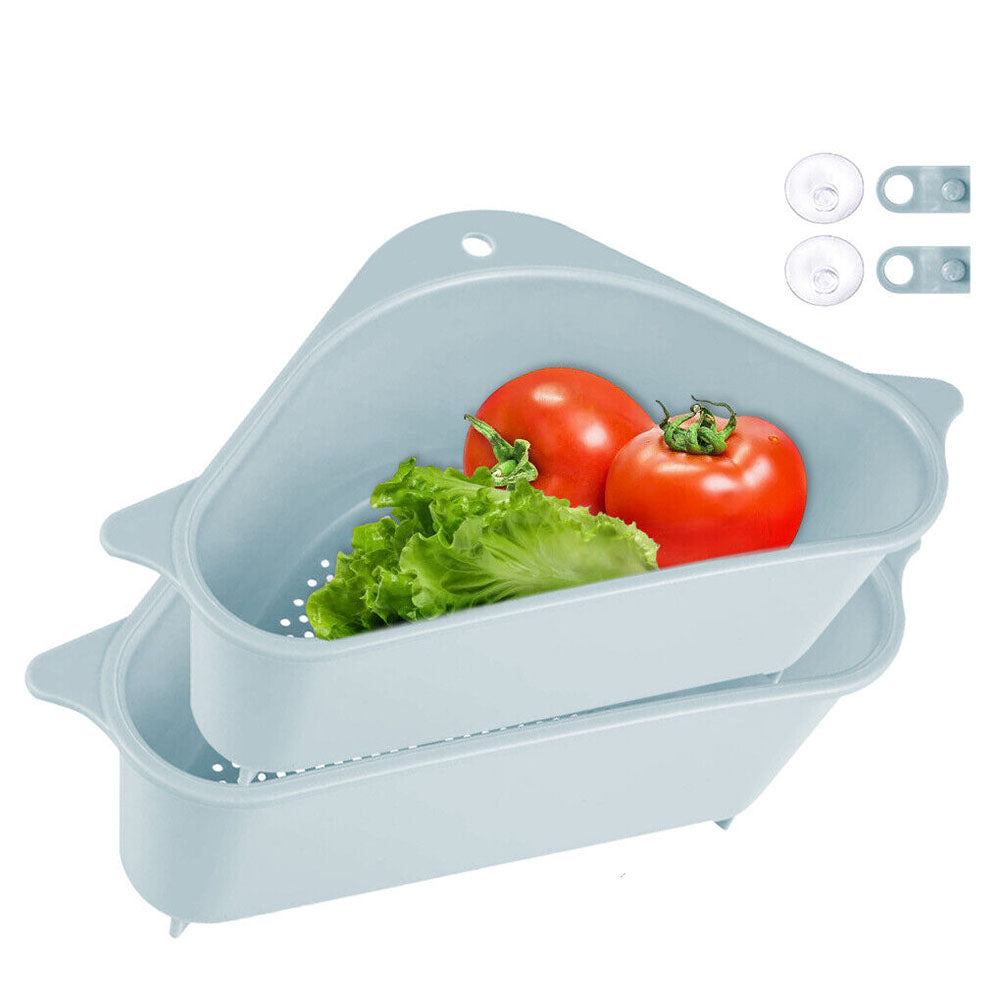 Buy 2PCS Sink Kitchen Storage Drain Basket Rack Shelf Holder Strainer ...
