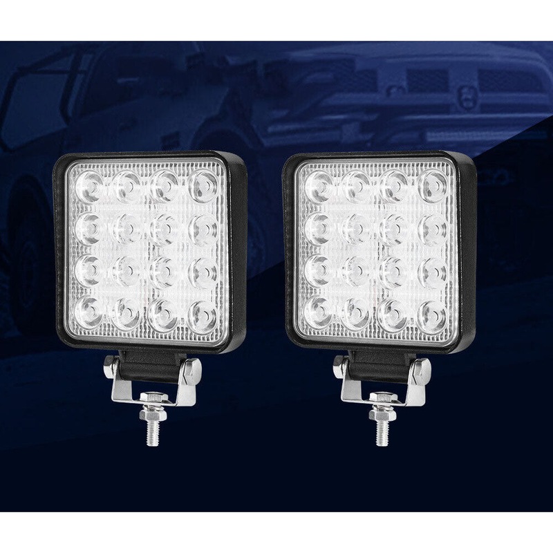 Buy 2x 4inch Osram Square LED Work Lights Flood Reverse Ute Truck 12V ...