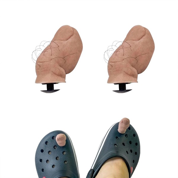Buy 3D Funny Big Toe Croc Charm Creativity Sandals Shoe Decoration DIY ...