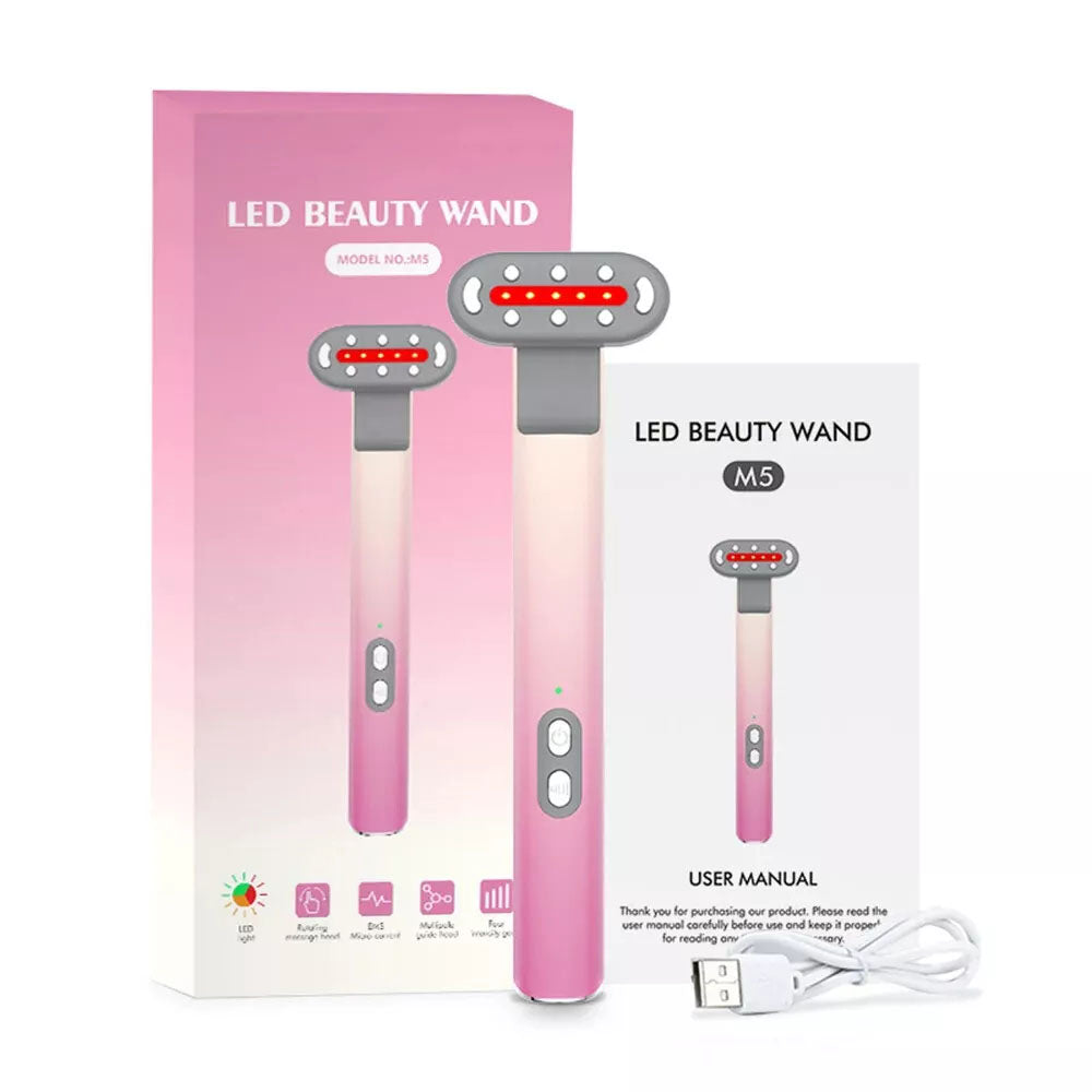 Buy 4-in1 Facial Wand LED Red Light Therapy Massage for Skin Care and ...