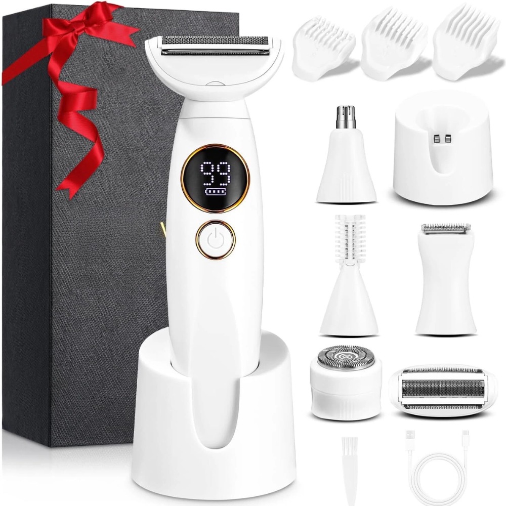 Buy 5 in1 Lady Electric Shaver Facial Hair Women Removal Bikini ...