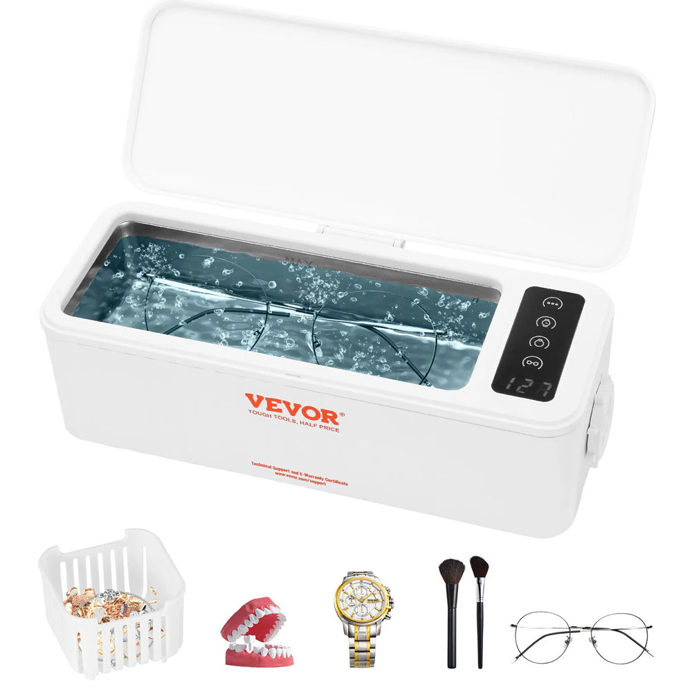 Buy 470Ml Ultrasonic Cleaner Stainless Steel Tank Jewelry Watch Timer ...