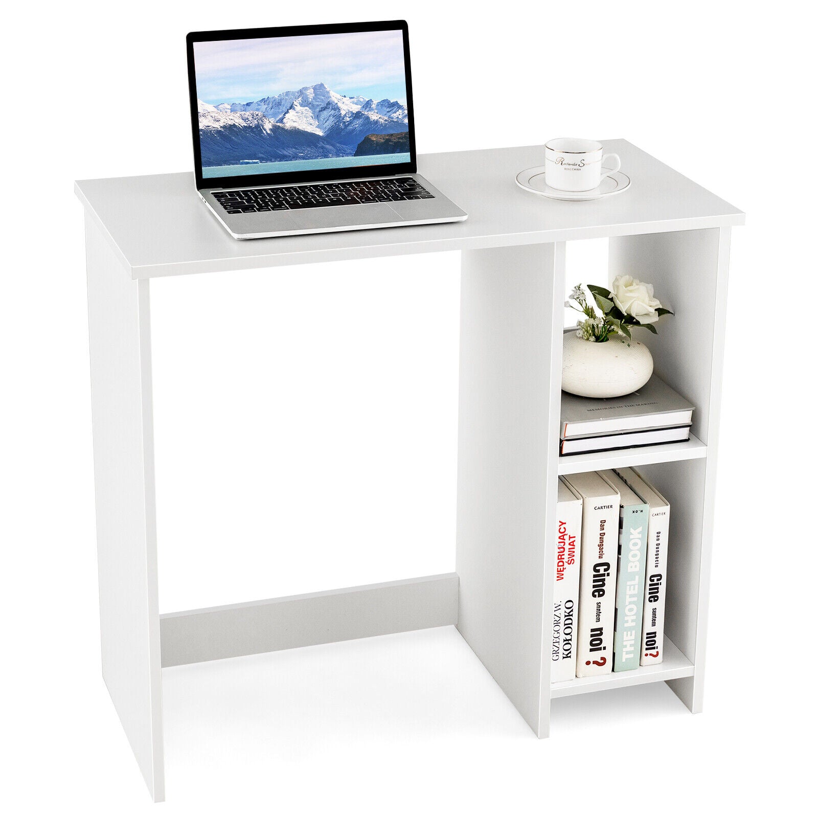 Buy 80cm Computer Desk Home Office Study Writing Desk w/ 2 Compartments ...