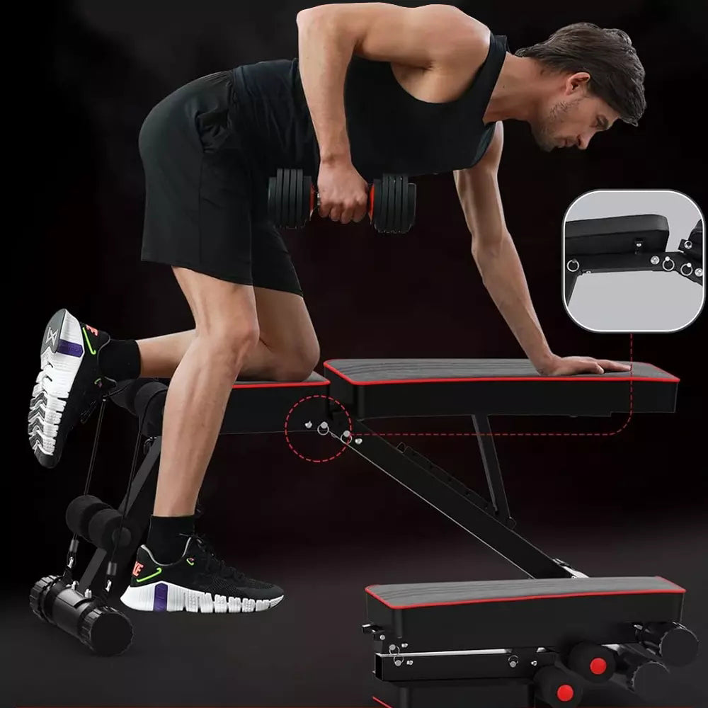 Buy Adjustable Abdominal Weight Press Bench Fitness Incline Sit up Gym ...