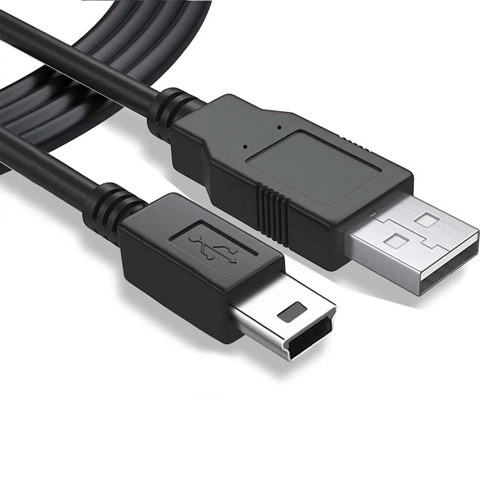 Buy Black Premium USB to Mini USB Cable Mini-B 5Pin Data Sync Charging ...
