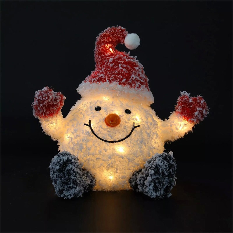 Buy Christmas Lights LED Frosty Cute Snowman Santa Hat Warm White Decor ...