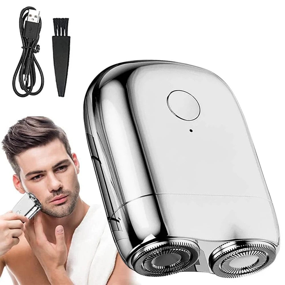 Buy Electric Shaver Waterproof USB Rechargeable Dual Head 3D Floating ...