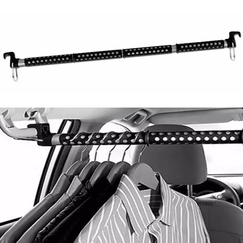 Buy Expandable Car Clothes Hanger Clothing Rod Bar Garment Rack Holder ...