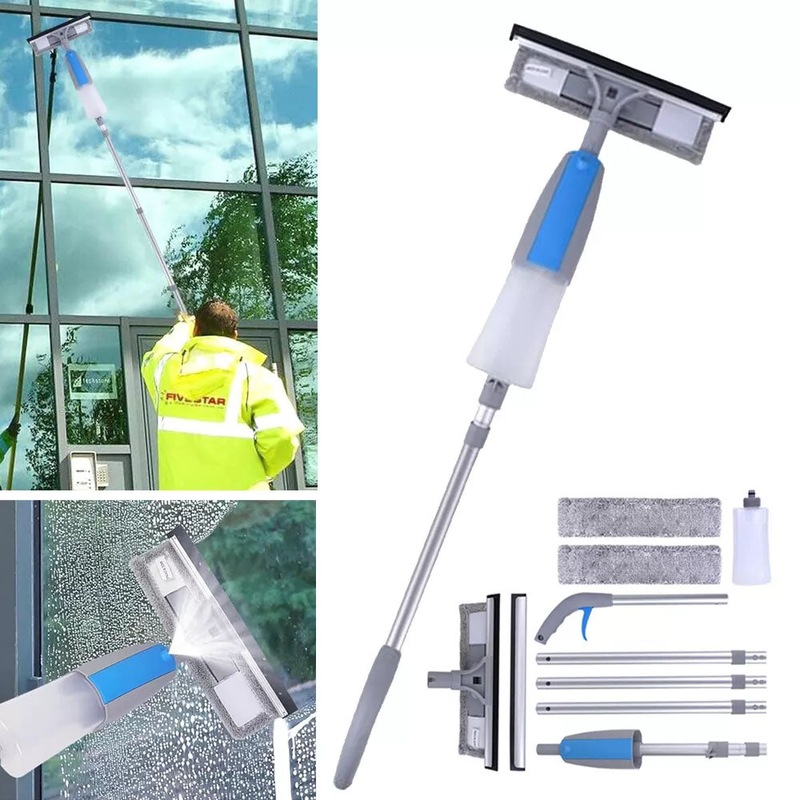 Buy Extendable Window Cleaner Kit Telescopic Glass Cleaning Pole Long ...