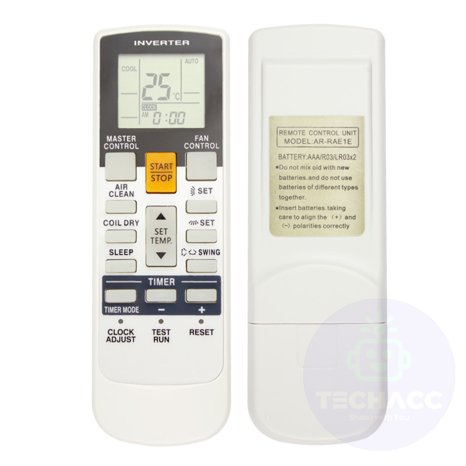 Buy 2XFor Fujitsu Air Conditioner Remote Control AR-RY3 AR-RY4 AR-RY5 ...