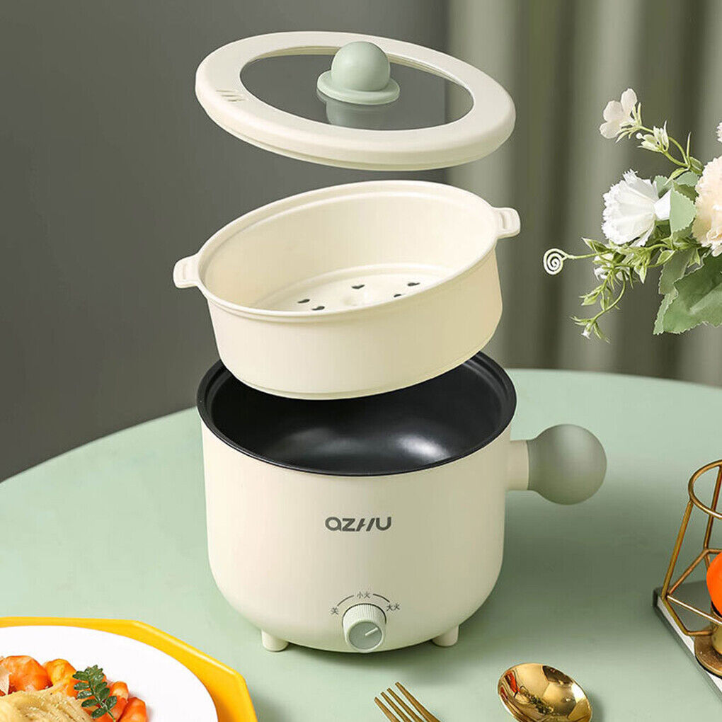 Buy Green&White 1.8L Portable Electric Hot Pot Trio Power Cooker Non ...