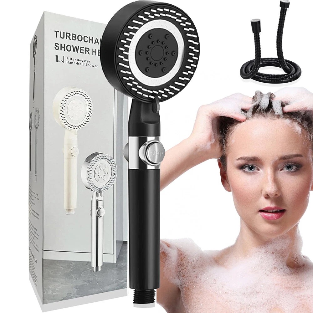 Buy High Pressure Bath Shower Head 5 Mode Handset Heads Water Saving ...