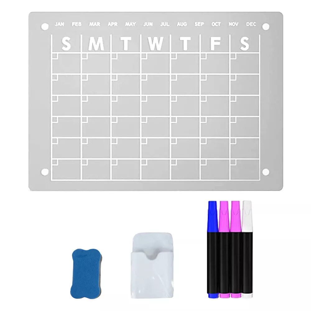 Buy Large Magnetic Fridge Whiteboard Weekly Calendar Planner Acrylic ...