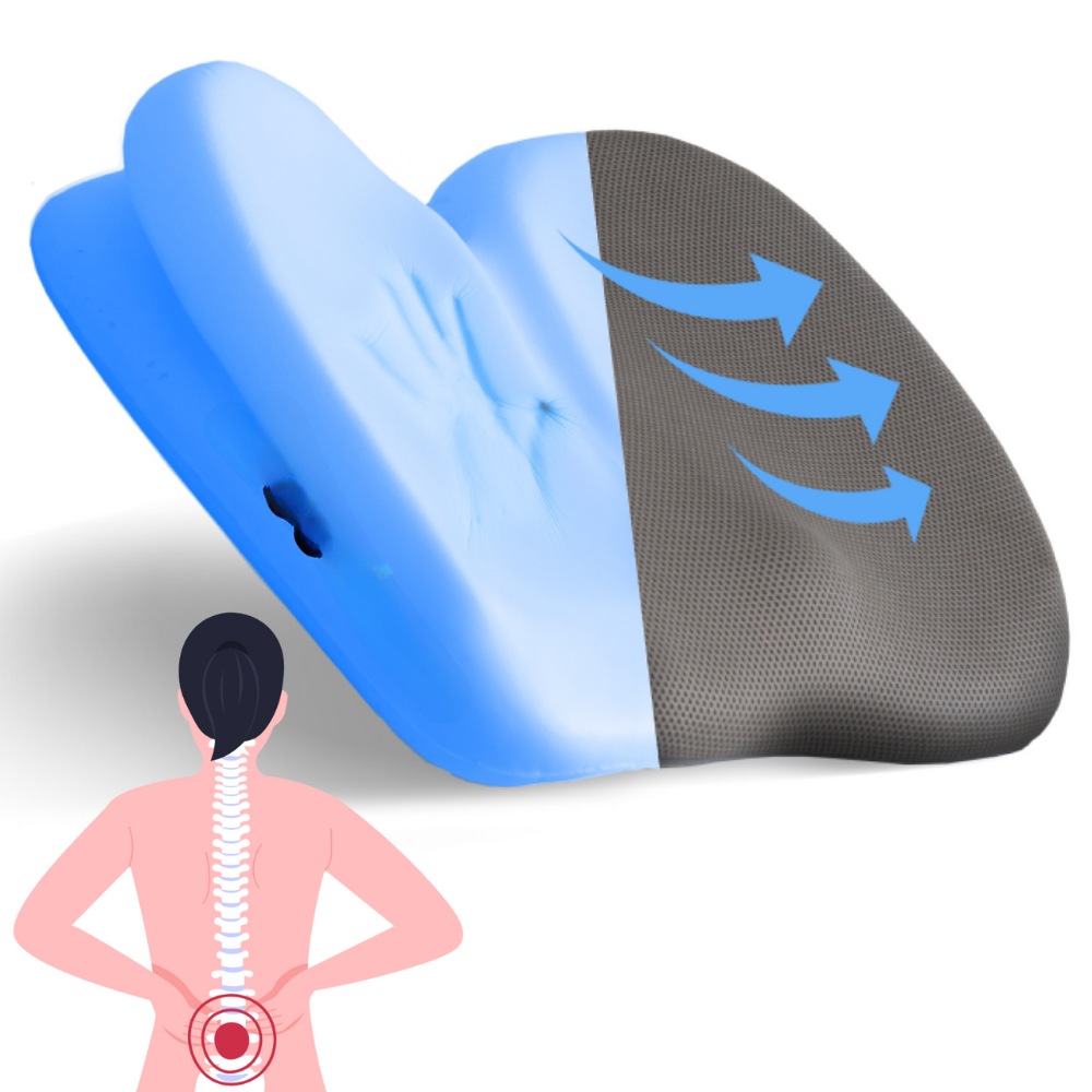 Buy Memory Foam Chair Cushion for Back Support, Sciatica Pain Relief ...