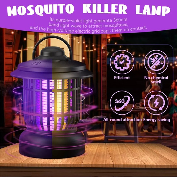Buy Mosquito Catcher Lamp Insect Killer Electric LED Light Fly Bug ...