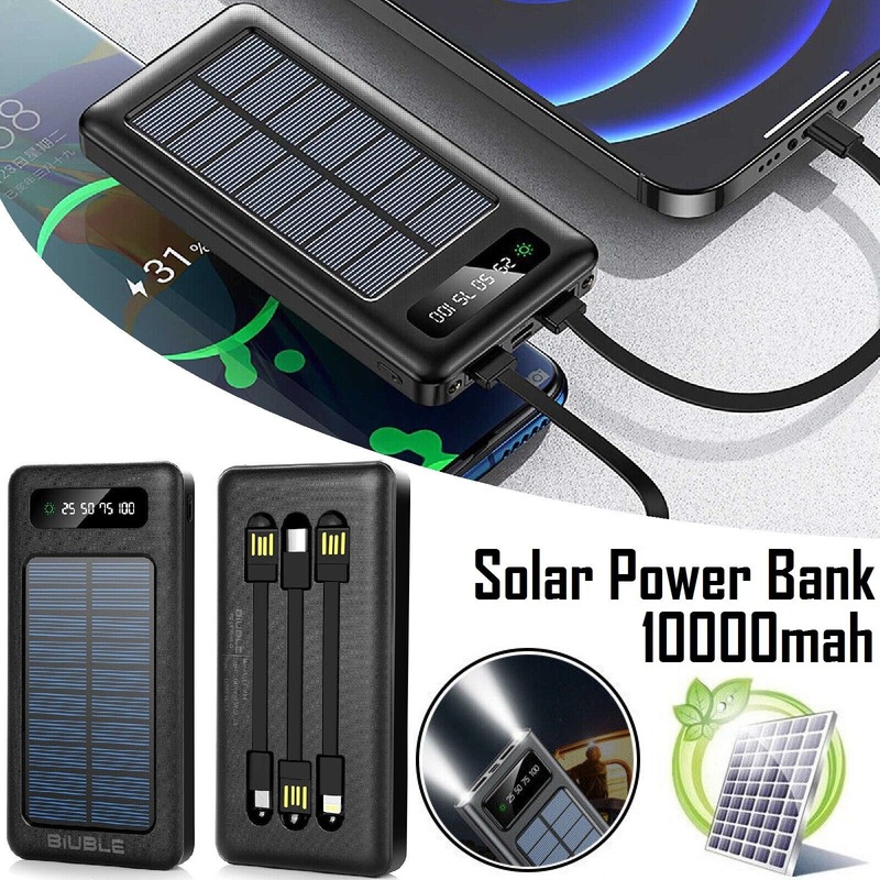 Buy Portable Phone Charger Solar External Battery Power Bank Waterproof ...