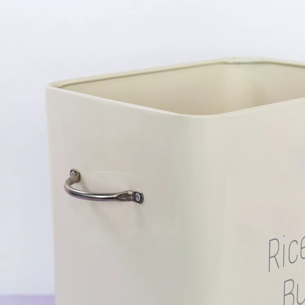 Buy Rice Flour Pet Food Metal Tin Food storage Pantry Organiser 10kg ...