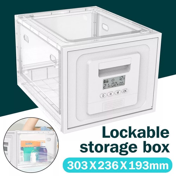 Buy Safe Medicine Lock Box Timed Lock Box Lockable Storage Box ...