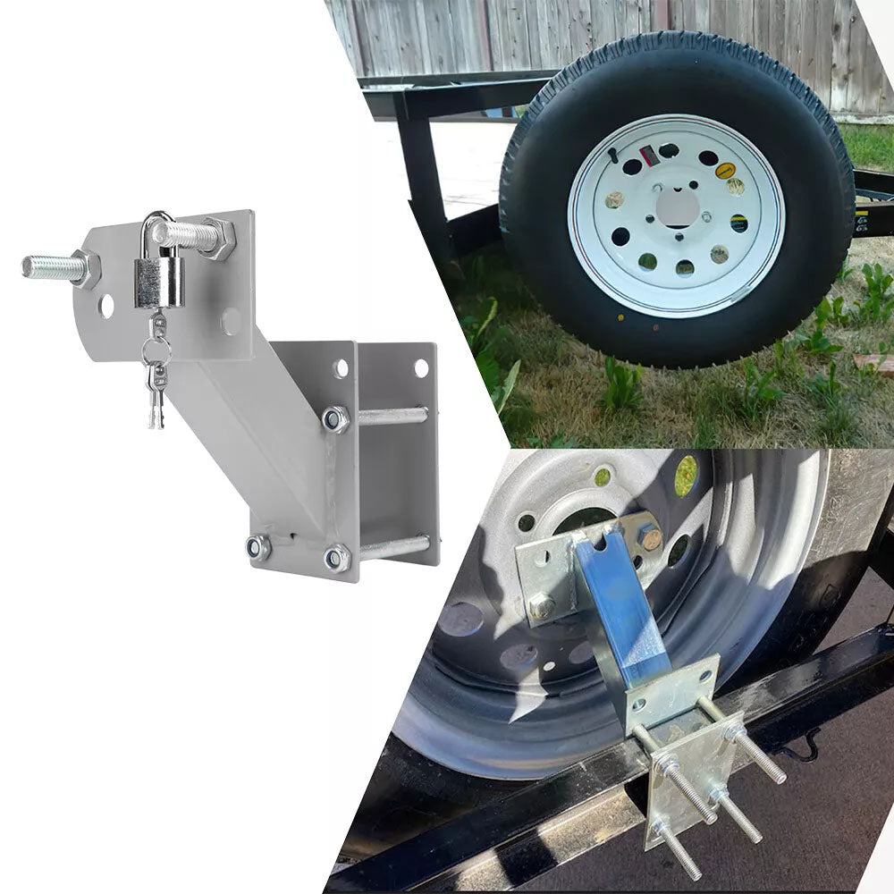 Buy Spare Wheel Carrier Bracket Tyre Holder Trailer Caravan Boat & Pad ...