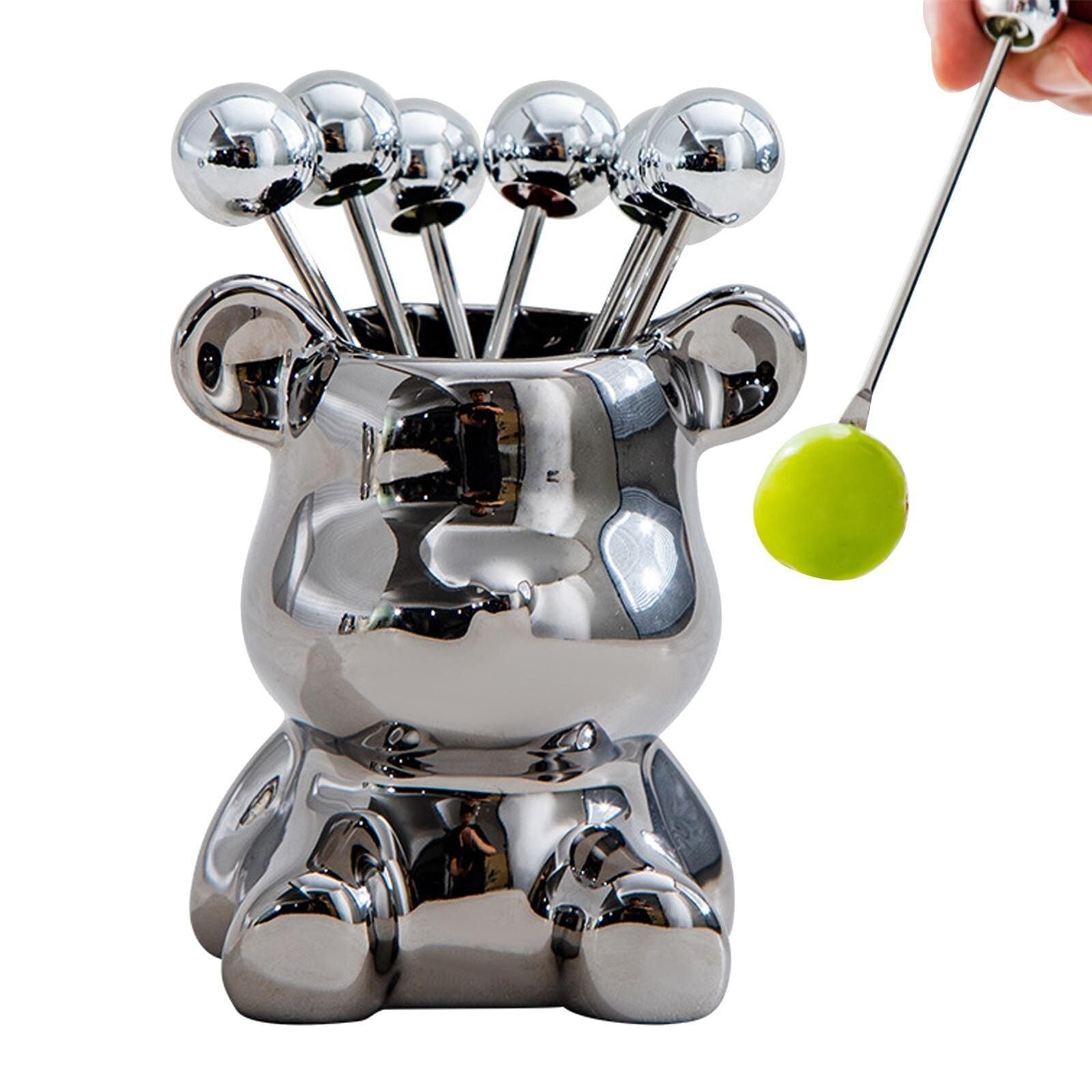 Buy Stainless Steel Fruit Fork Dessert Party Utensils Set With Storage ...