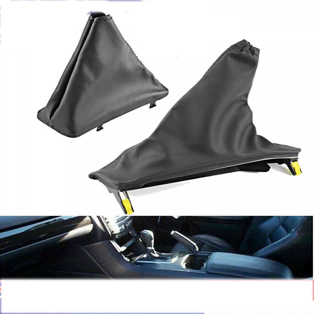 Buy T-Bar + Handbrake Boot cover Set Black Leather For Ford Falcon FG ...