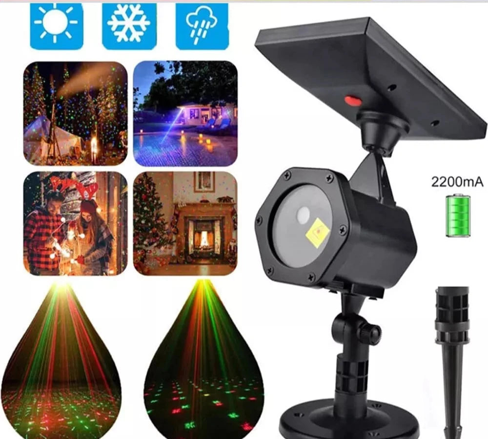 Buy Waterproof Outdoor Christmas Lights Laser Solar Power Star Light ...