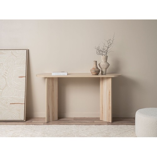 Console Table 120x35x76 cm Solid Mango Wood and Steel - MyDeal