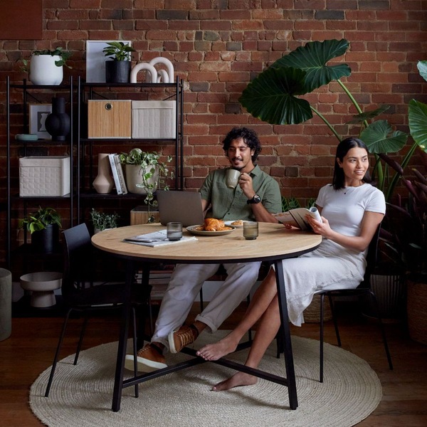 Buy Reese 4 Seater Dining Table - Black - MyDeal Australia