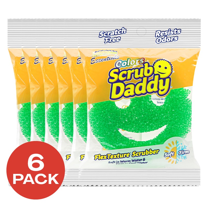Buy 6 Pack Scrub Daddy Essentials Scratch Free Scrubber Sponge - Green ...