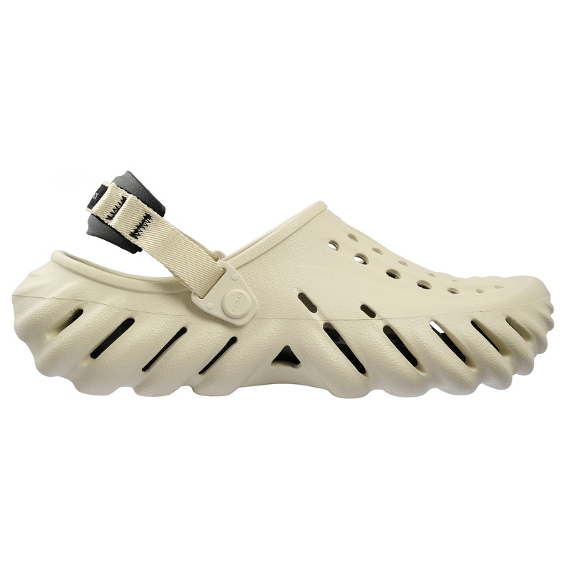 Buy Crocs Unisex Echo Clogs Bone/Black (US M3/W5 - M12) - MyDeal