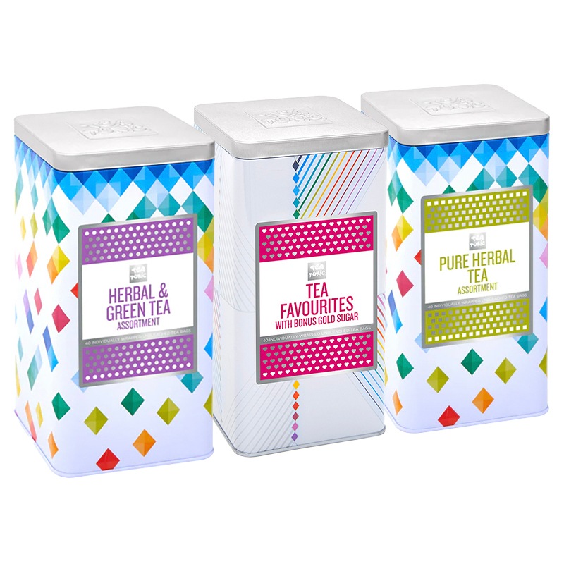 Buy Tea Tonic 40 Teabags Assortment Tin (Favourites, Pure Herbal ...