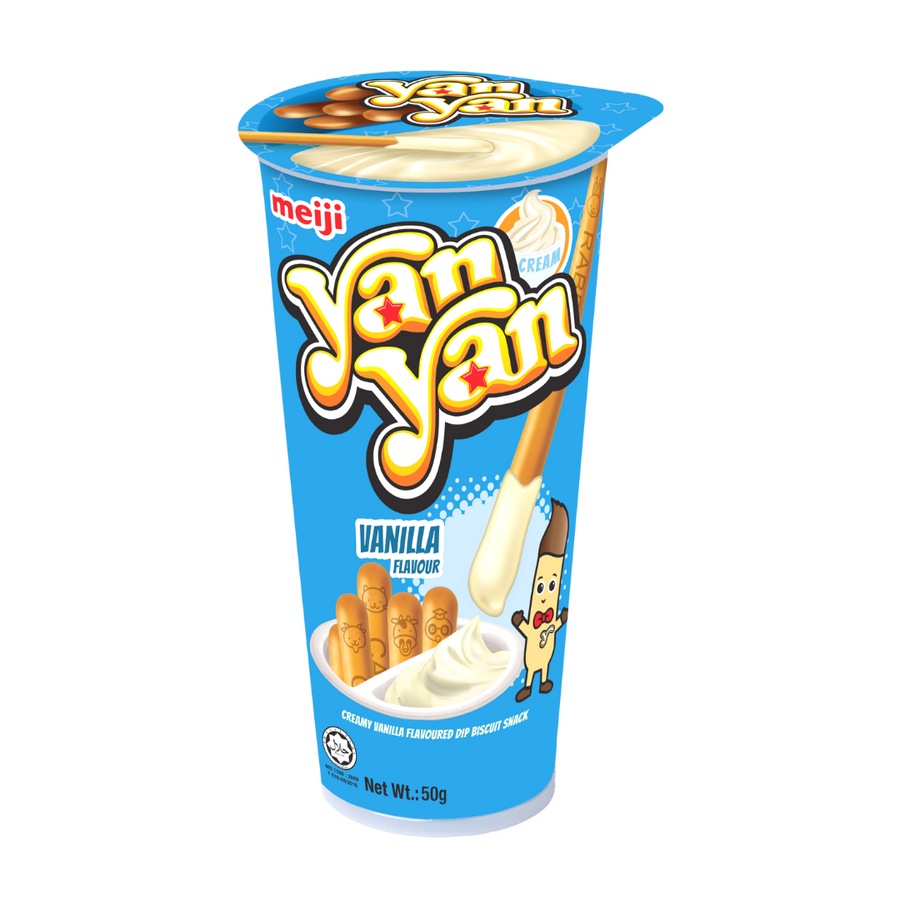 Buy Meiji Yan Yan Vanilla Sweet Biscuit Snack 44g - MyDeal Australia
