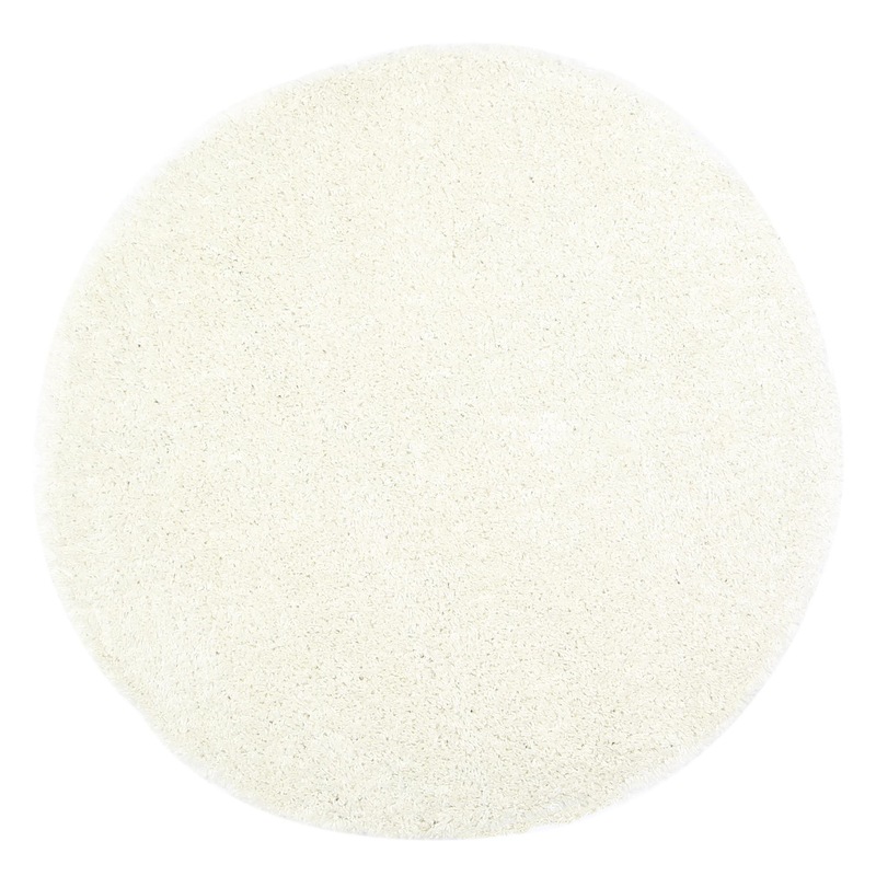 Buy Melbourne Shaggy Plush In Cream : Round Rug - MyDeal