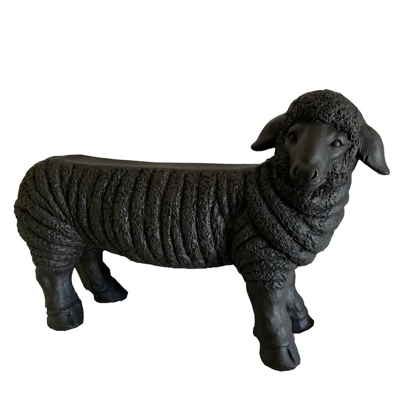 Buy Sheep Bench Seat Indoor/Outdoor Garden Black - MyDeal