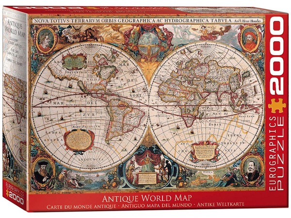 Buy Antique World Map Jigsaw Puzzle, 2000 Piece - MyDeal Australia