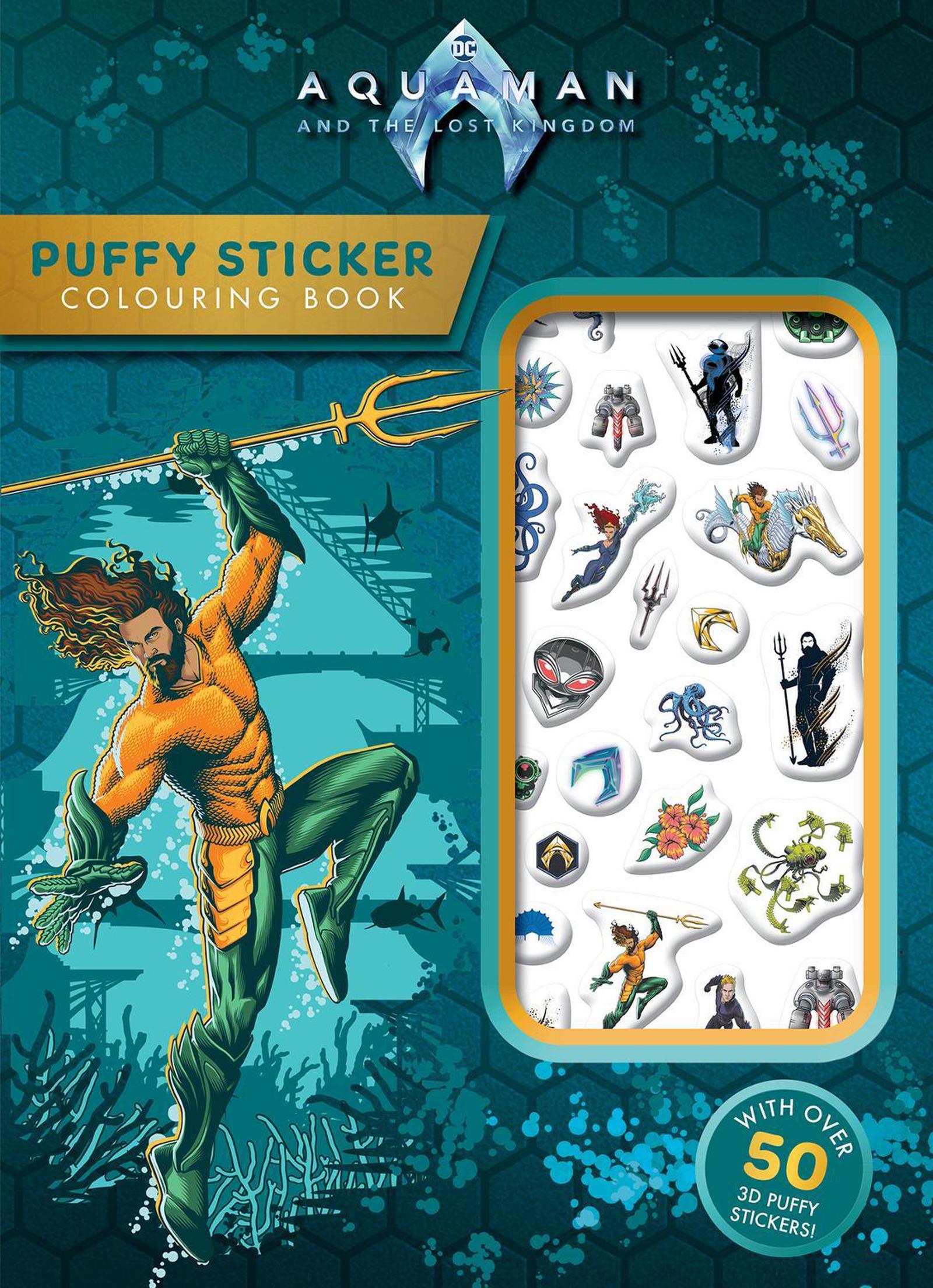 Buy Aquaman and the Lost Kingdom: Puffy Sticker Colouring Book (DC ...