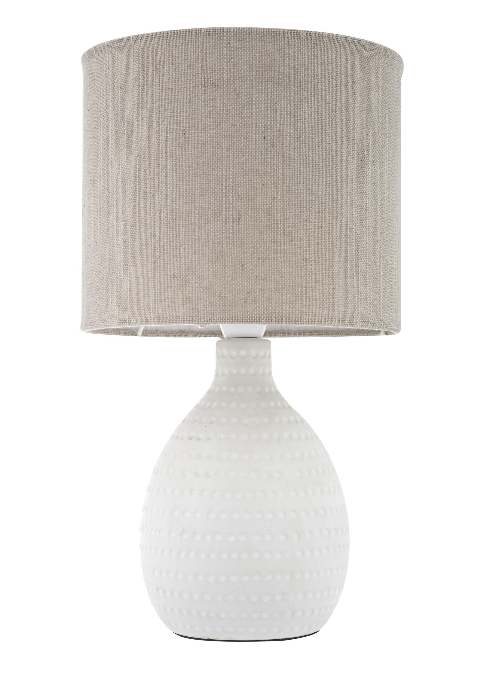 Buy Asha Table Lamp (White/Natural) - 19x19x33.5cm - MyDeal Australia